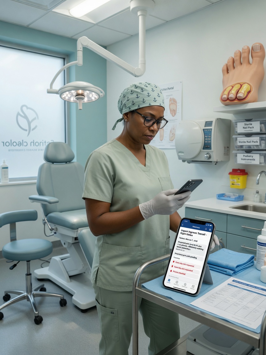 AI for Podiatrists - Nail Intake, Surgery Prep & Diabetic Recall - i10X