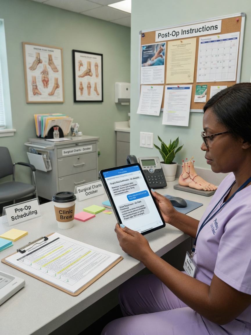 AI for Podiatrists - Nail Intake, Surgery Prep & Diabetic Recall - i10X